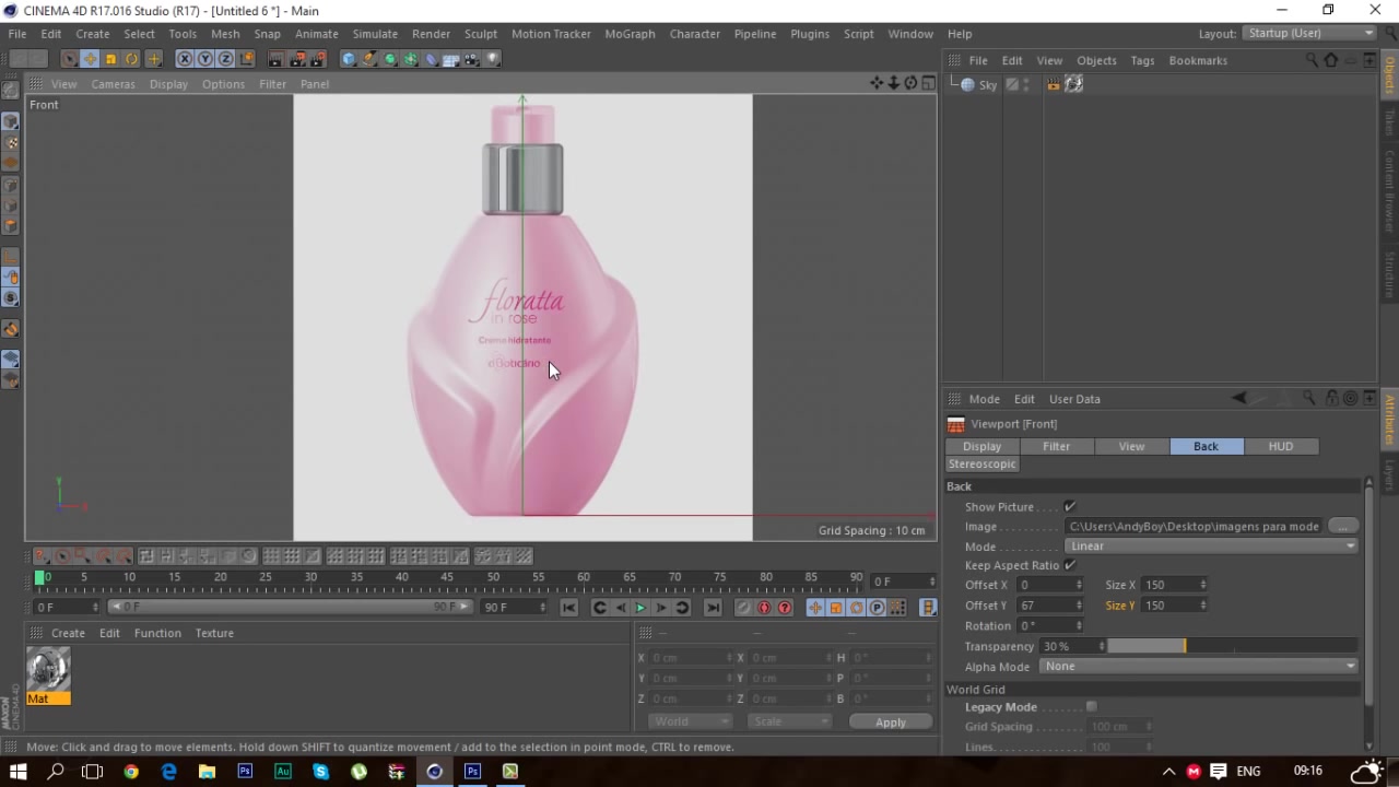 c4d 电商产品 建模 材质 成片 主图制作 Tutorial C4D - Floratta (1)