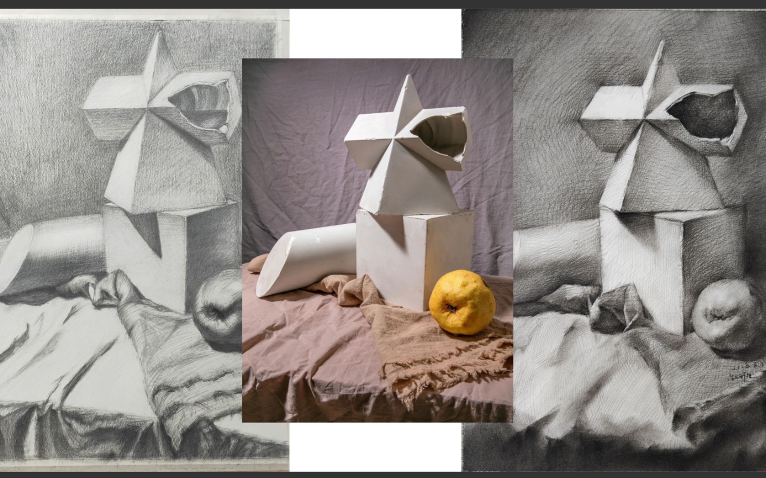 ...如何在已有水平上提升画面效果? --周绘活动98期-点评改画讲解 素描...