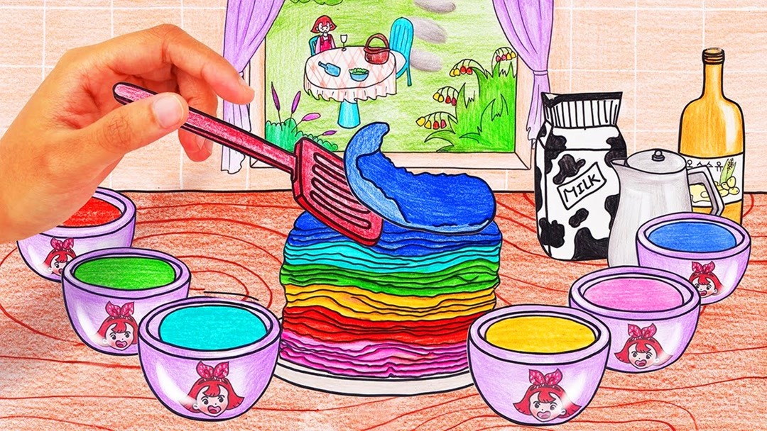 趣味定格动画:手工制作彩虹蛋糕