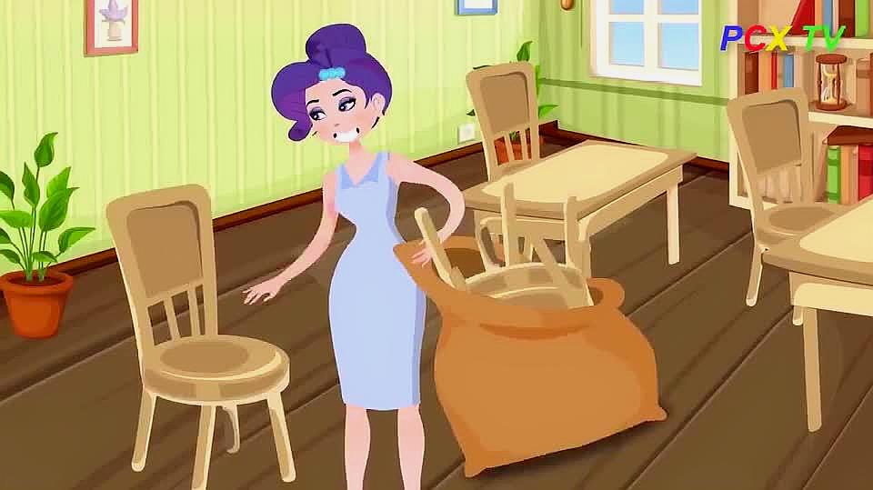 老师把教室里的桌椅都收起来了,紫悦和同学们要坐哪呢?