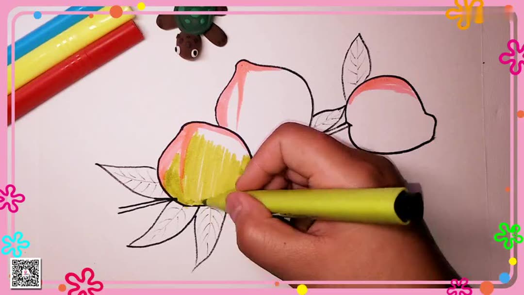 桃子简笔画 水果简笔画 简笔画教程",