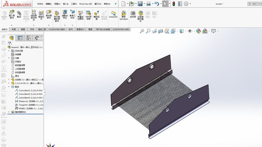 solidworks振动筛设计16侧板的建模