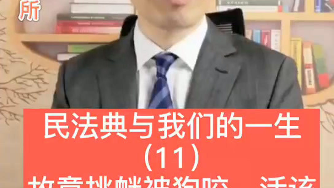 民法典与我们的一生(11)故意挑衅被狗咬,活该