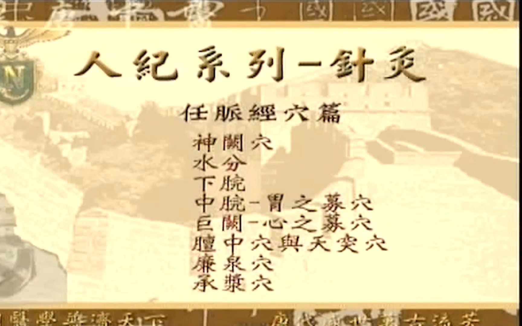 倪海夏人纪针灸7,任脉之神阙,水分,下腕,中腕,巨阙,膻中,廉泉,承浆穴