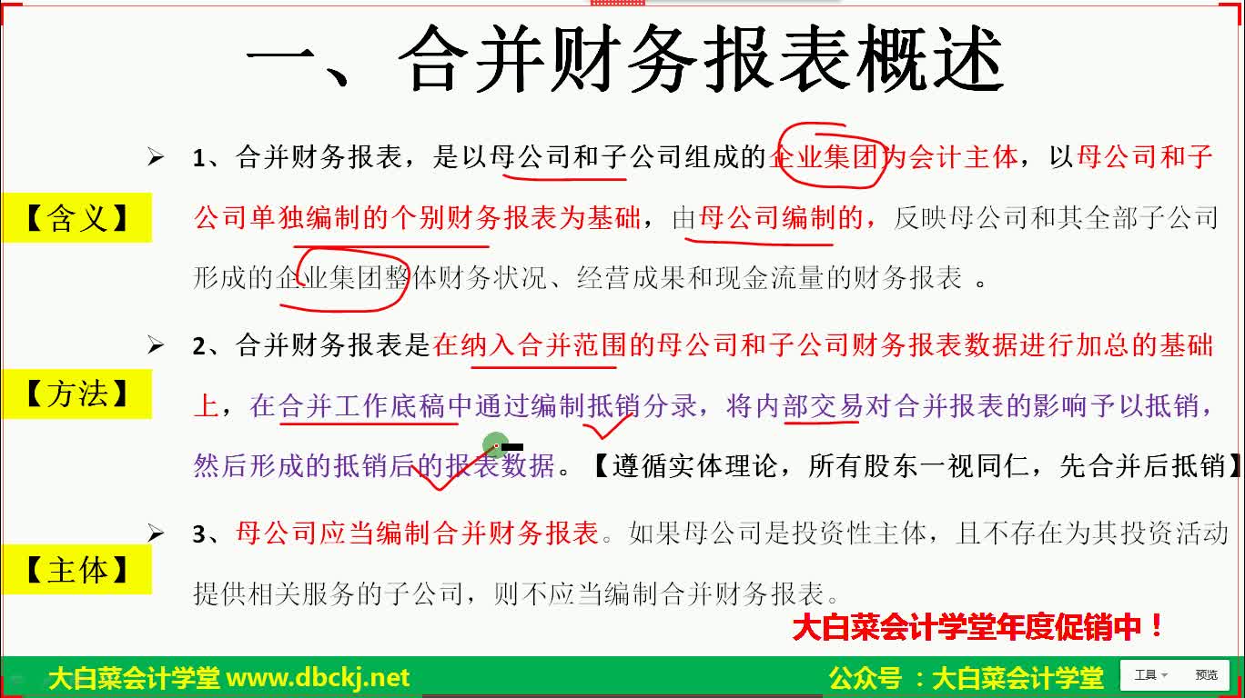 头条-说说合并报表的概念与种类01