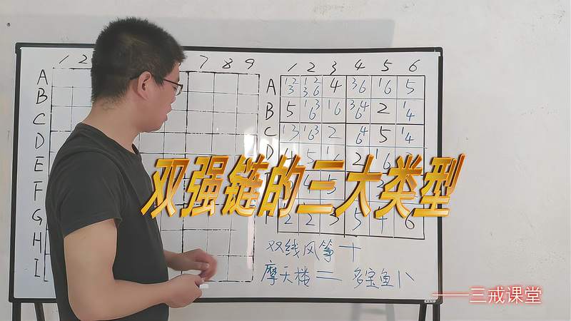 一道例题掌握数独三大技巧,双强链的运用,益智游戏