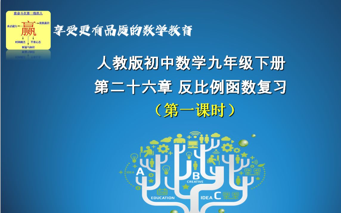...市大朗第一中学杨丽梅《第二十六章 反比例函数》单元复习第一课时
