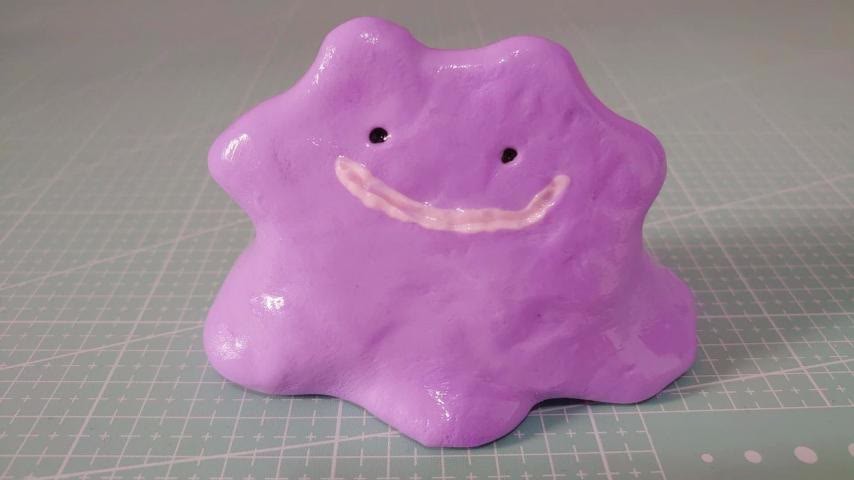 手工制作精灵宝可梦:百变怪,最简单的超轻粘土...