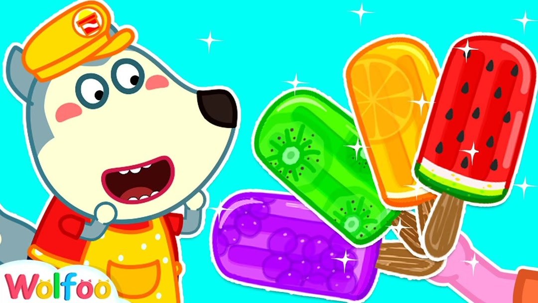 沃尔夫动画:沃尔夫和朋友帮助小猪卖水果,用水果做成冰淇淋卖