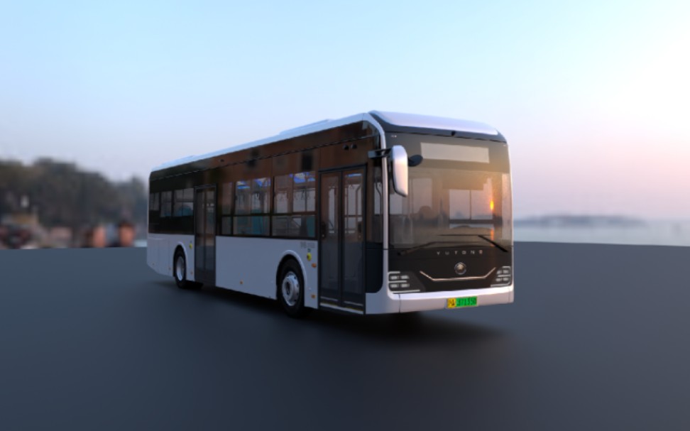 用blender制作的卡塔尔同款宇通宇威E12公交完工啦!
