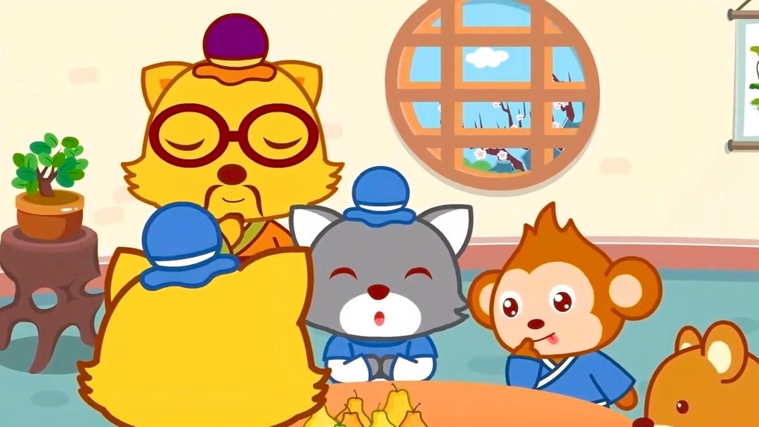 孔融让梨,尊老爱幼是中华民族的传统美德哦!