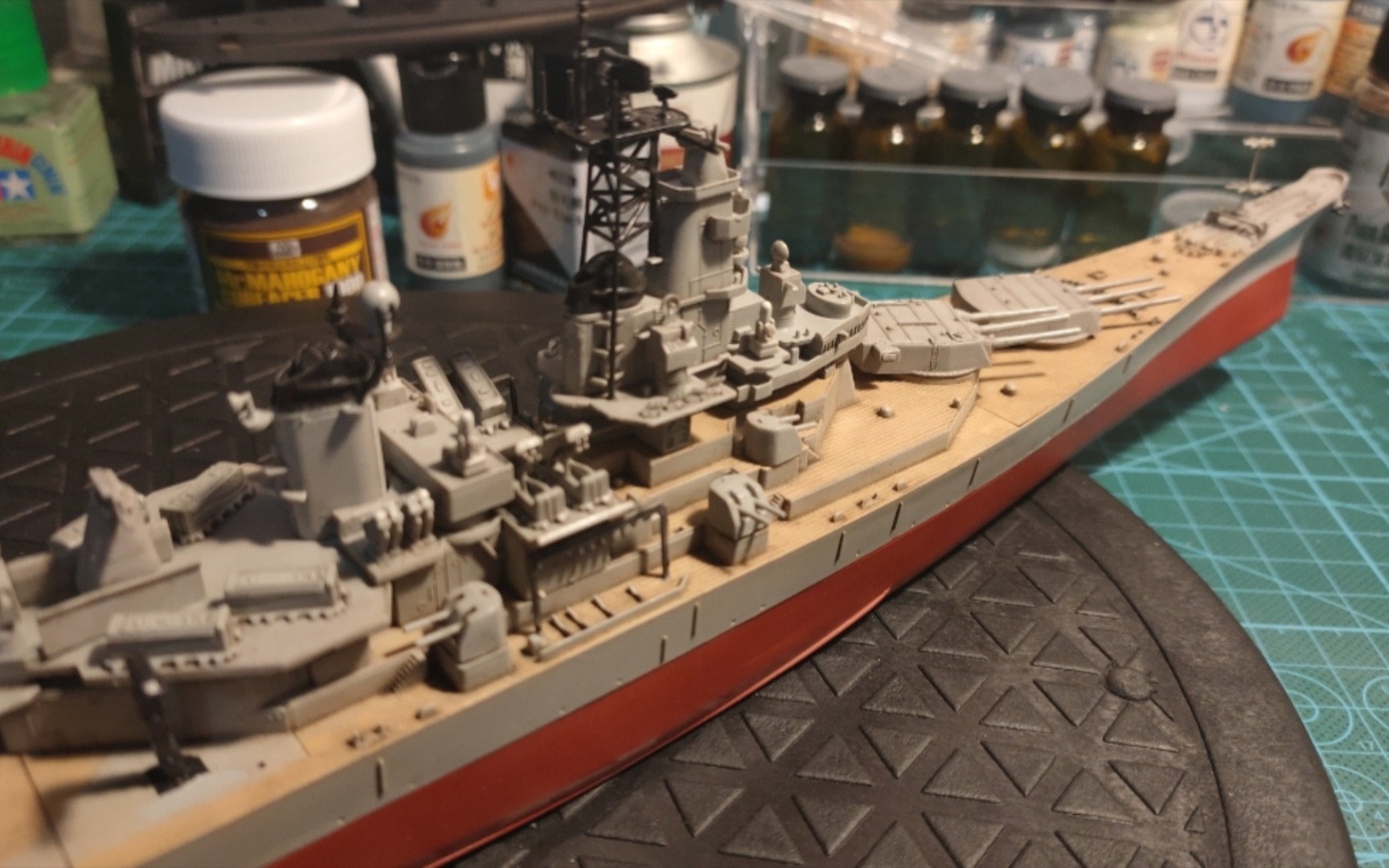 60块小号手新泽西号导弹战列舰1/700模型开盒及板件评测