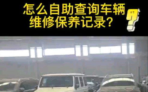 怎么自助查询车辆维修保养记录?