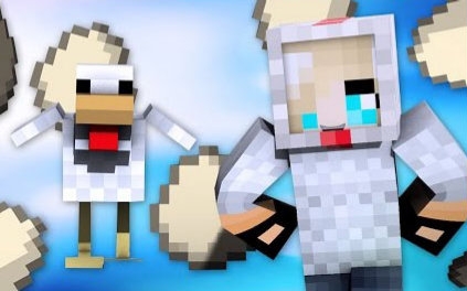 ❤我的世界❤Minecraft《粉字菌的1.8.8单人小游戏 飞翔的小鸡》