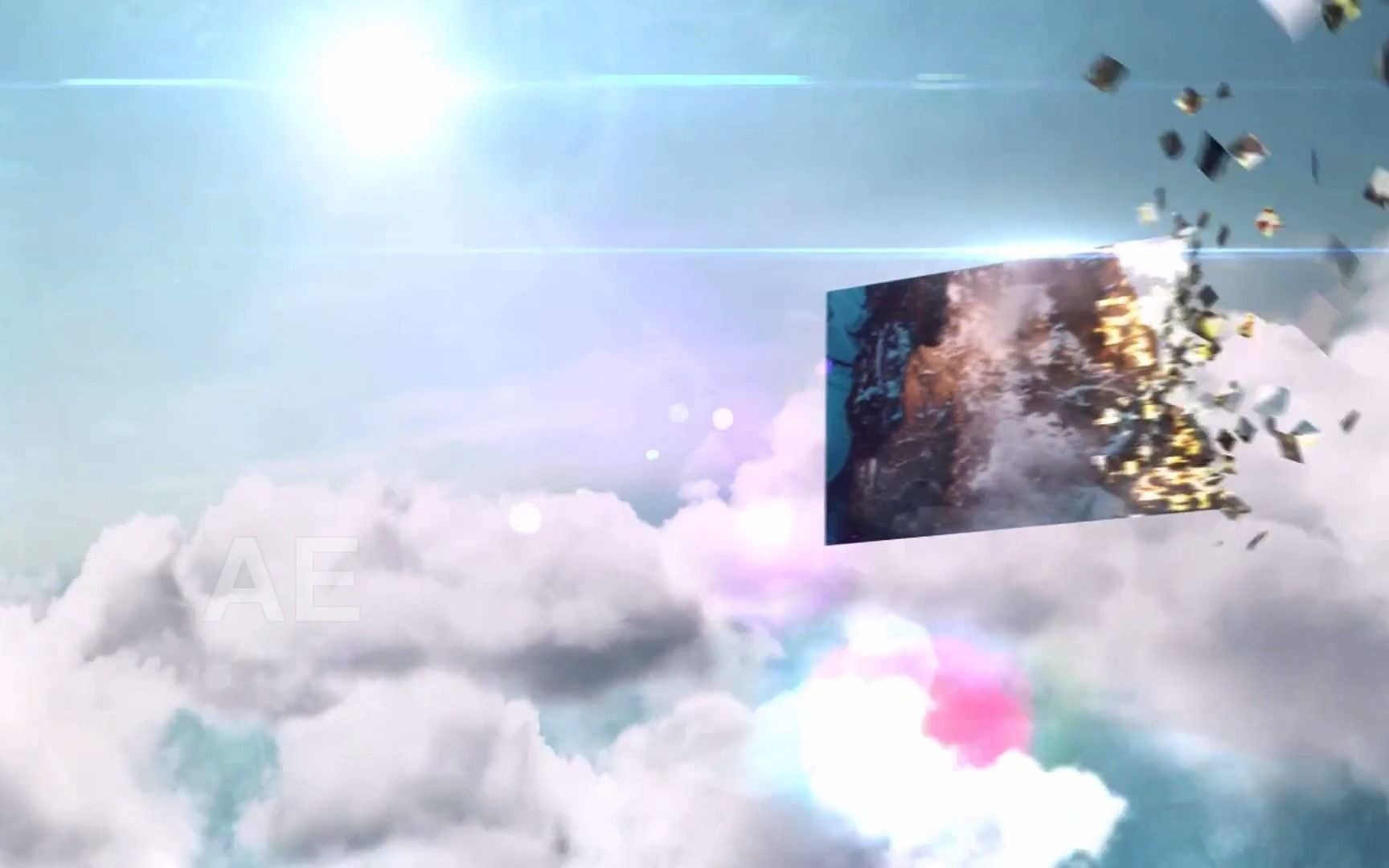ae片头 134震撼天空云层穿梭三维文字标题企业年会开场视频ae模板 ...