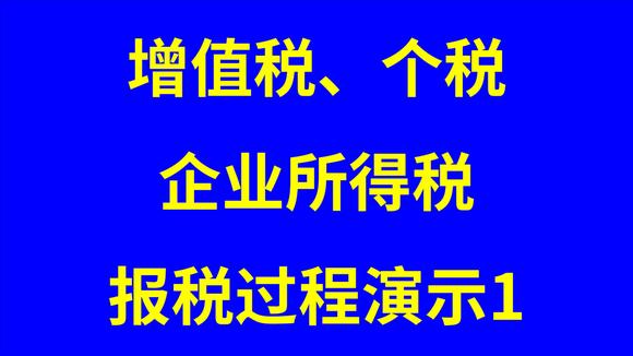 增值税纳税申报演示1-教大家怎么去报税、会计每月是怎么报税的