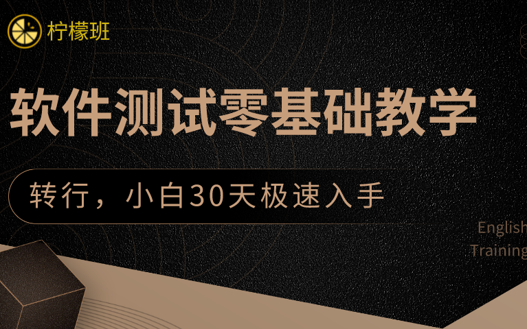 ...价值不到一个亿的软件测试自学教程 新手小白30天软件测试入门教程