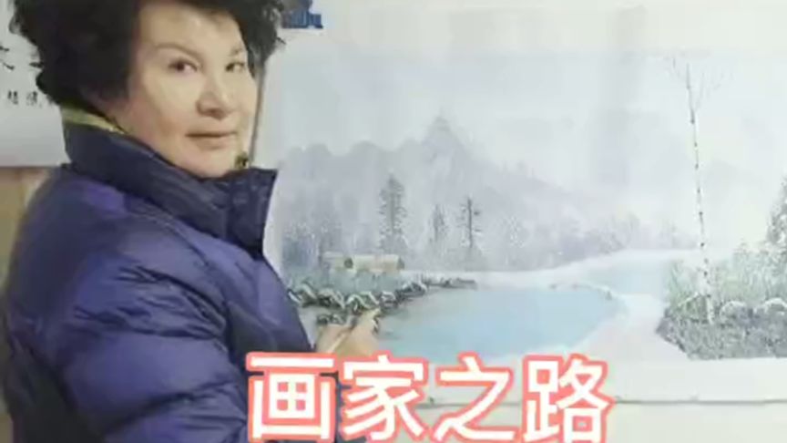 今天我画了一幅刀画冬天的白桦林