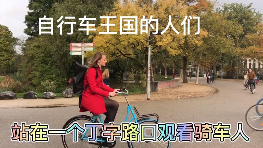 荷兰不愧是自行车王国,男女老少都骑自行车,姿势帅呆了!