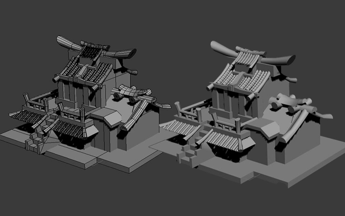 【3DMAX】传统手绘房子模型构建、3Dmax零基础布线教程