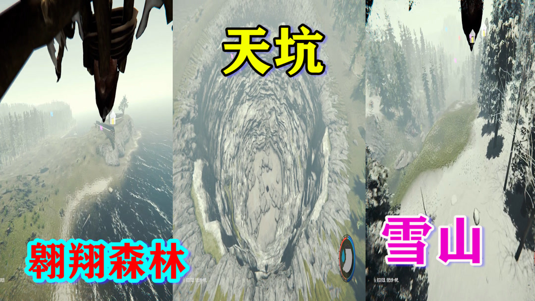 森林18:我开着滑翔翼在森林上空翱翔,看那天坑底部到底是什么?