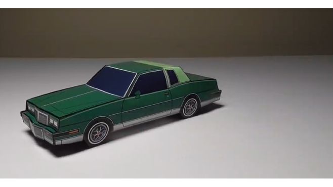 纸模型手工用纸制作小汽车模型如何用纸板做汽车模型+图纸下载