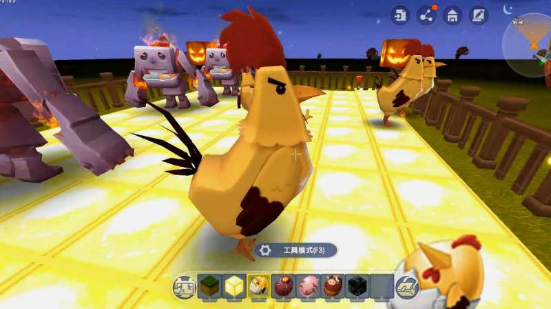 迷你世界:怎么驯服战斗鸡让它巡逻