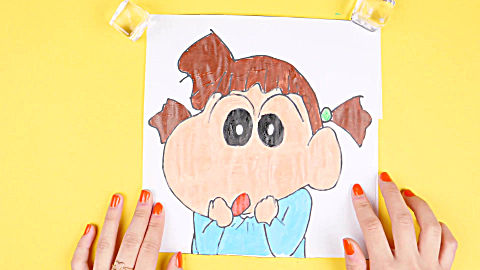 绘画简笔画蜡笔小新的女朋友樱田妮妮