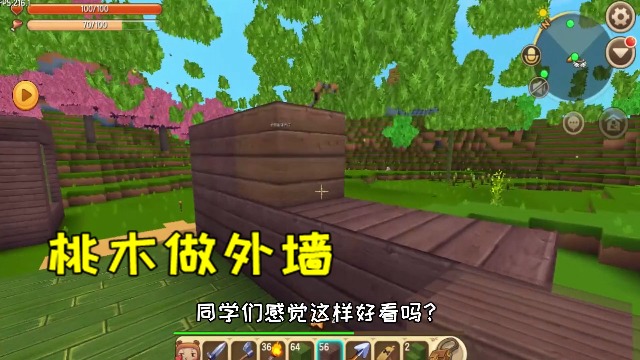 迷你世界故事:房子的外墙用桃木板盖起来,能好看吗?