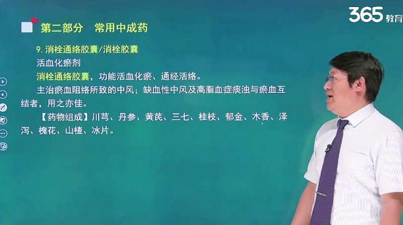 执业药师(中药)消栓通络胶囊考点解析