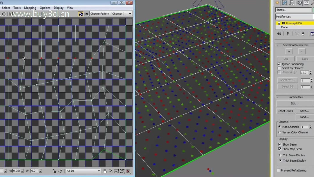 MultiScatter教程用曲面选项创建规则图案