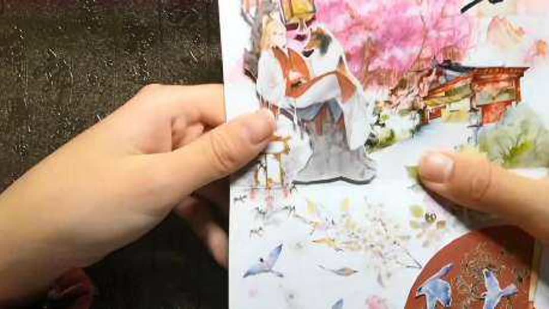 简易新年贺卡制作方法,来做新年贺卡,两款书签教程!