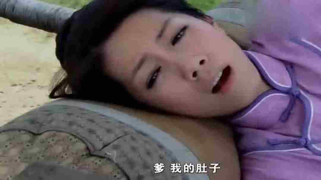 桃花劫_ 大庆用破木车艰难拉着雁容, 雁容动了胎气要生了
