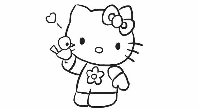 [小林简笔画]教你如何画凯蒂猫简笔画幼儿亲子儿童绘画教程