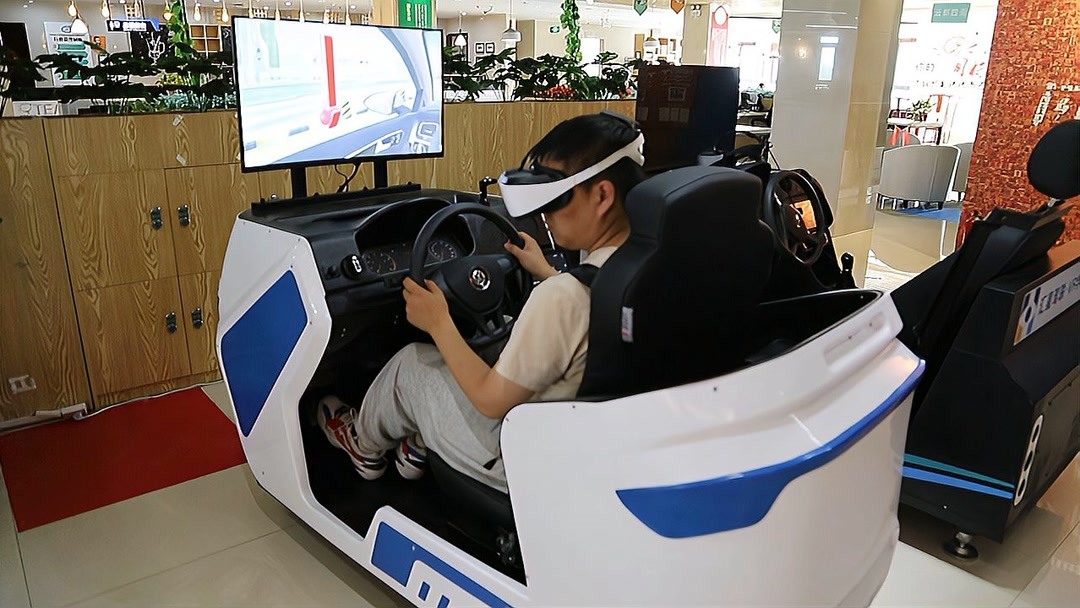 VR模拟驾驶,汇星驾联VR学车科目二 倒车入库 演示