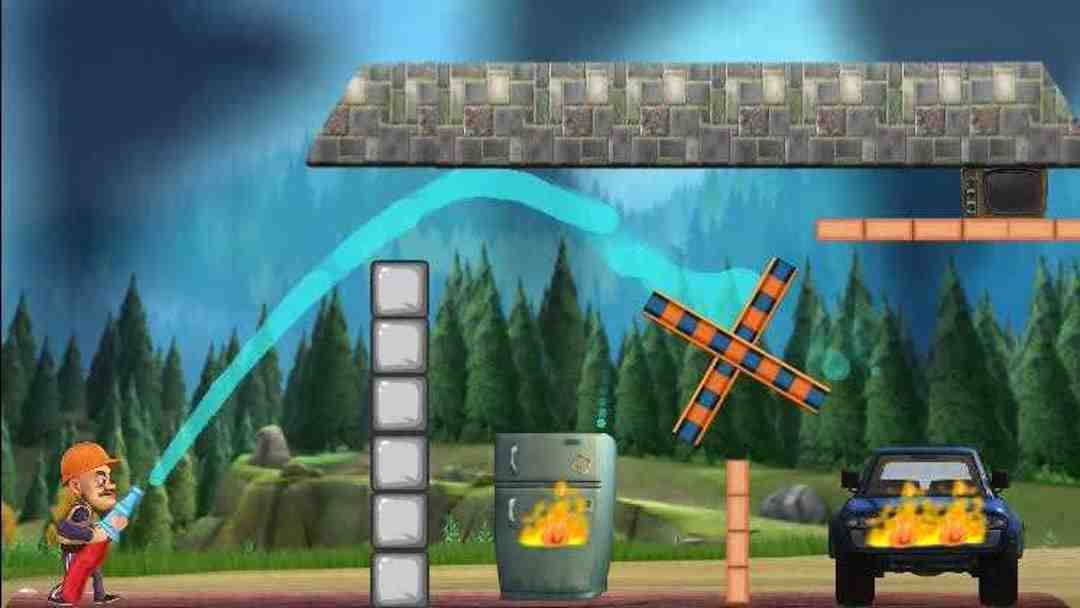 熊出没之丛林总动员:3光头强森林灭火这一关太难了,过不去@游戏