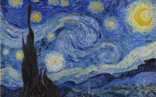 【油画棒·星空】向大师致敬——梵高作品临摹 风景 《星月夜》