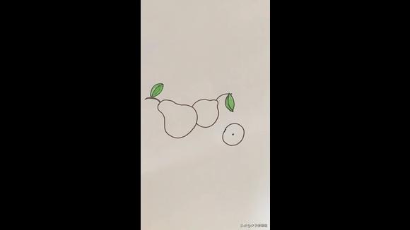 简笔画梨 #水果系列