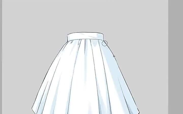 【插画案例课程】怎么给给裙子上色 ps插画课程培训班