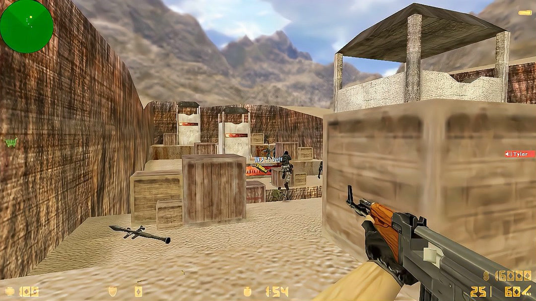 CS1.6游戏aAa_aim地图机器人练习点射枪法