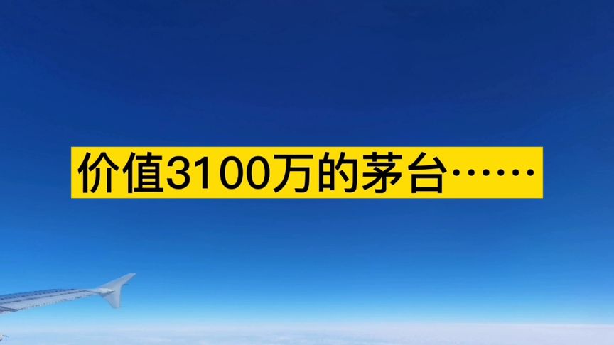 价值3100万的茅台