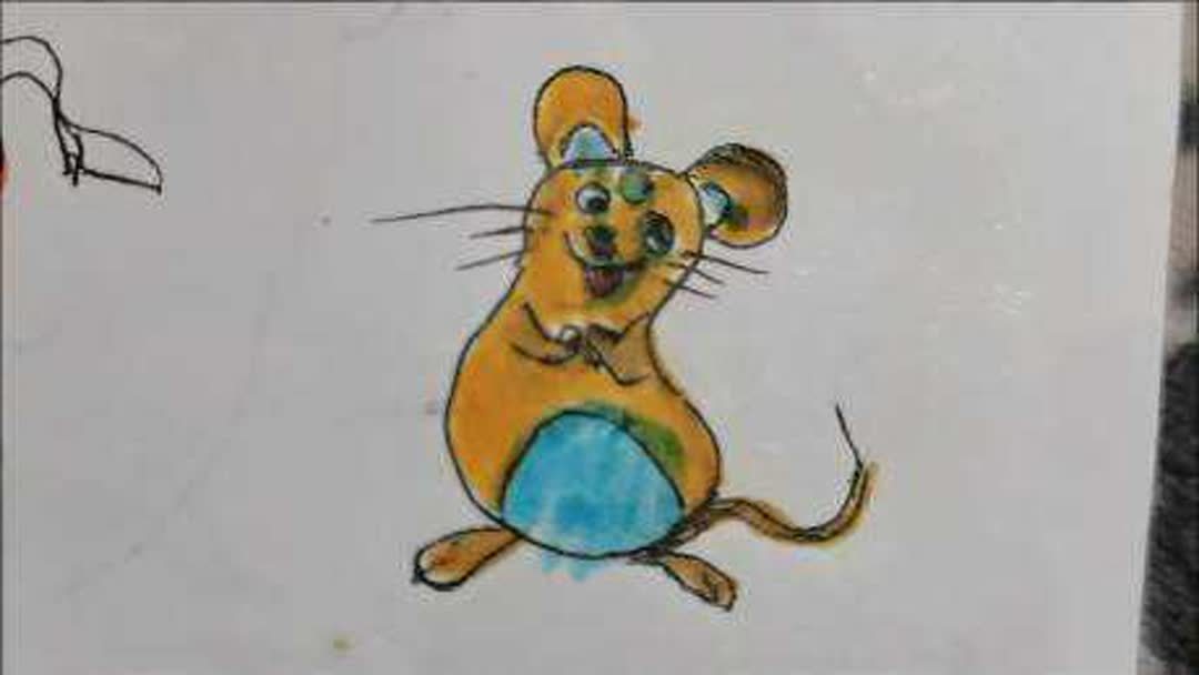 简笔画,画的小老鼠。