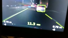 AWS汽车碰撞预警系统- 晚上效果
