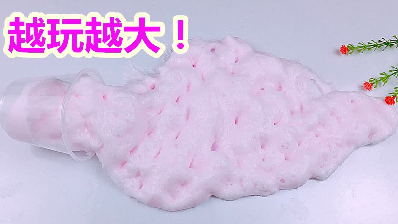 沐浴露制作水蜜桃起泡胶,三种材料就能做成,能无限玩大,无硼砂