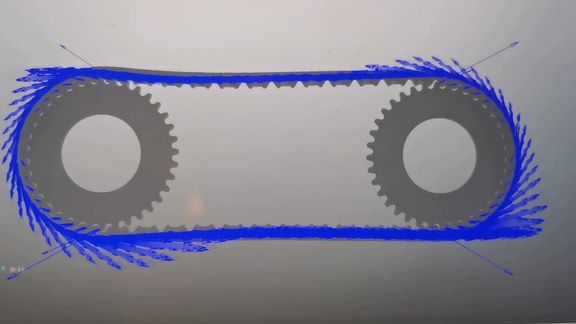 Hy-Vo齿形链传动系统的动力学仿真计算。