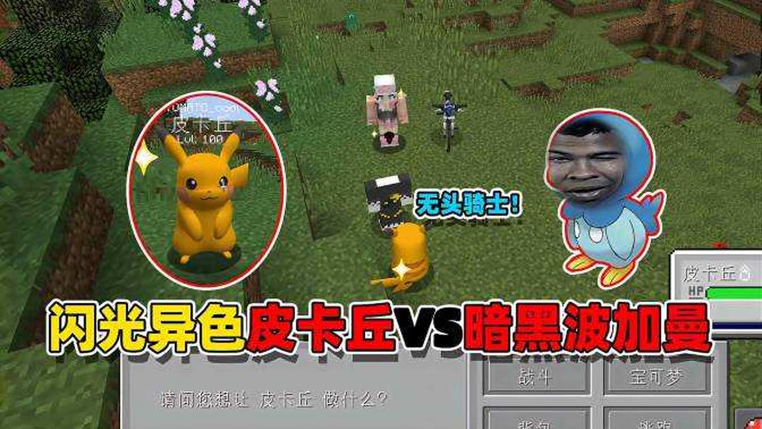 我的世界宝可梦02:黑暗波加曼很厉害吗?我闪光皮卡丘还没说话呢