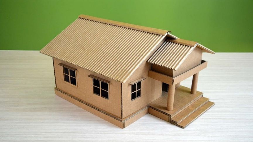 如何用纸板制作漂亮的小房子?