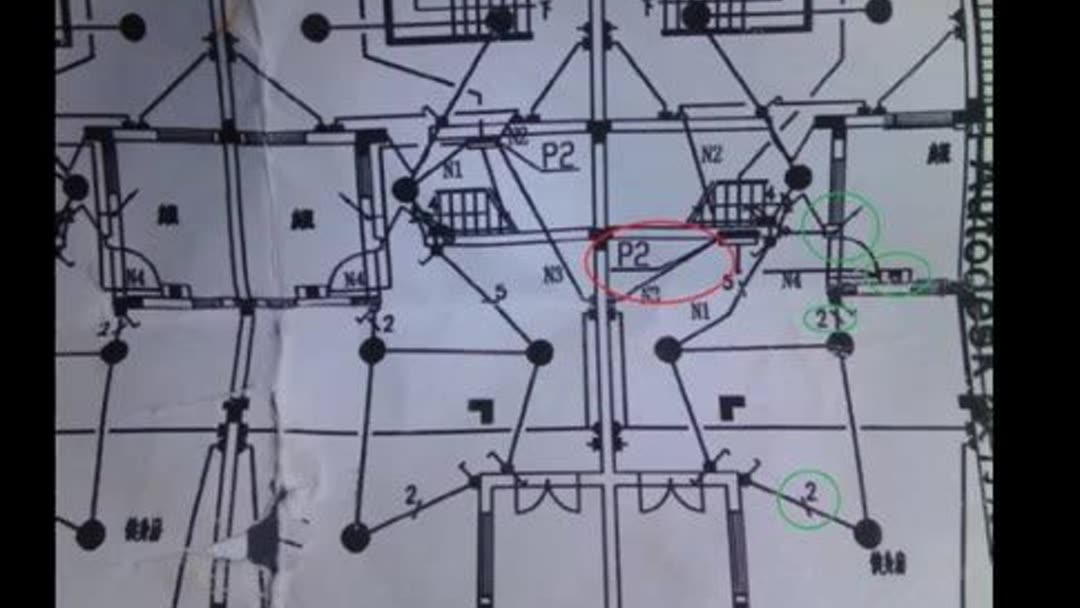 水电识图安装 识图平面图纸