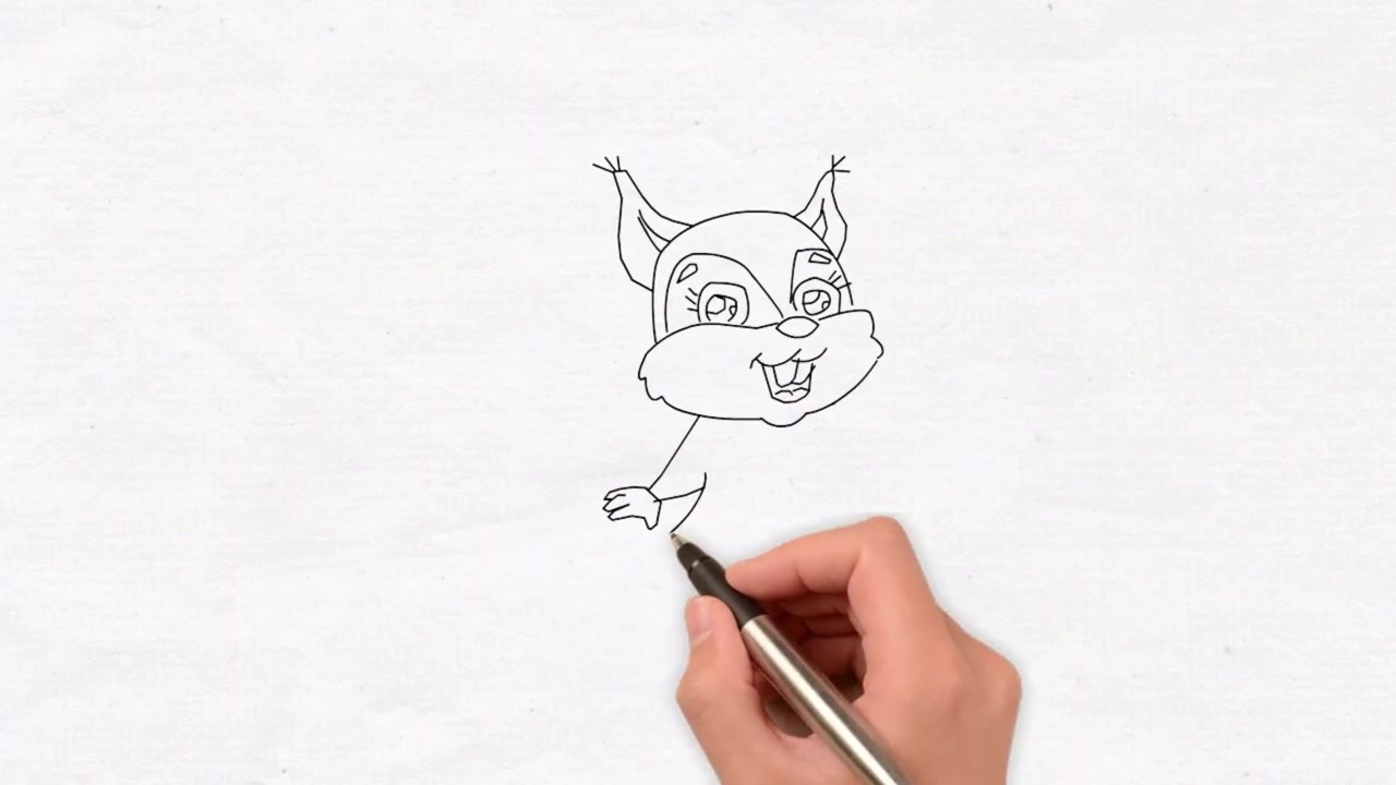 小松鼠简笔画步骤