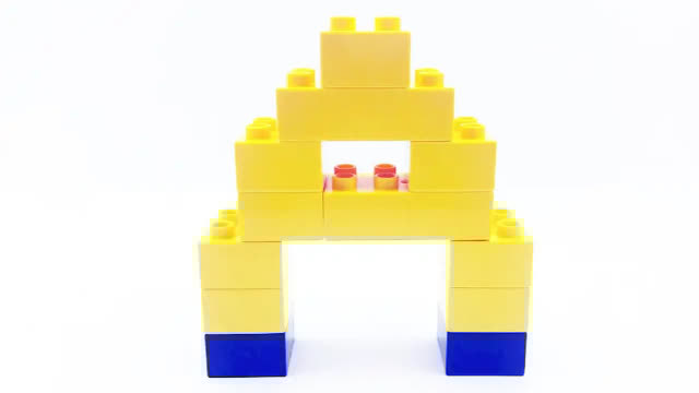 益智积木拼搭字母A亲子早教益智玩具